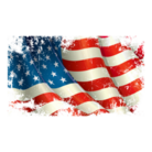 Grunge Flowy American Flag Sticker