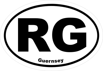 Vibrant, High-Quality Guernsey Rg Oval Stickers