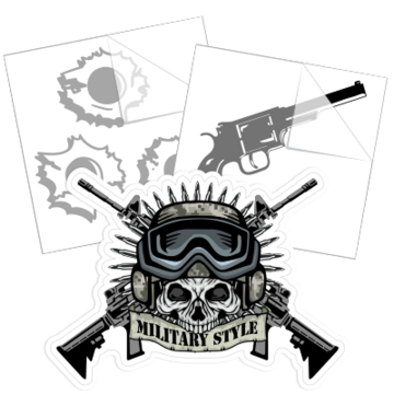 Gun Stickers & Decals - Rifles, Hand Guns & More
