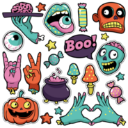 Halloween Zombie Sticker Sheet