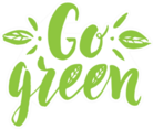 Hand Drawn Go Green Sticker