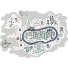Hand Drawn Iceland Sticker