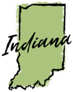 Hand Drawn Indiana State Sticker