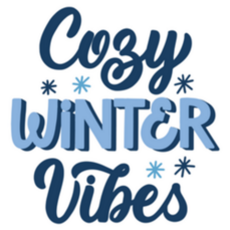 Hand Lettered Cozy Winter Vibes Sticker