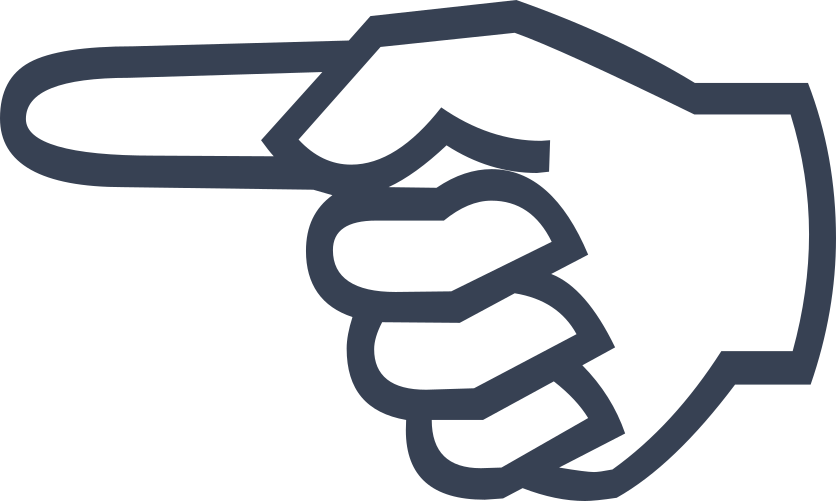 Order Your Hand Pointing Finger Sticker Today - Free Shipping!