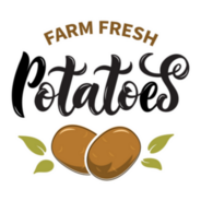 Hand Sketched Farm Fresh Potatoes Lettering Sticker