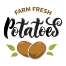 Hand Sketched Farm Fresh Potatoes Lettering Sticker