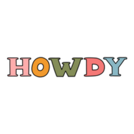 Hand Written "Howdy" Cowboy Sticker