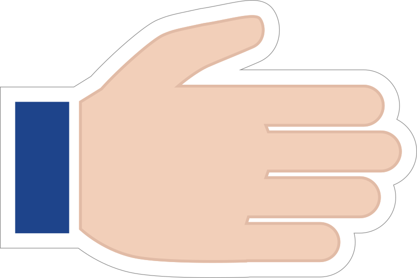 Vibrant, High-Quality Hands Open RH Emoji Stickers