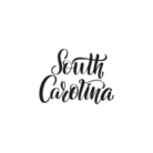 Handwritten Brush Lettering South Carolina Calligraphy Sticker