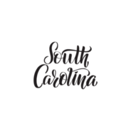 Handwritten Brush Lettering South Carolina Calligraphy Sticker