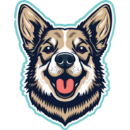 Happy Corgi Dog Head Sticker