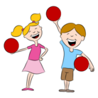 Happy Dodgeball Kids Sticker