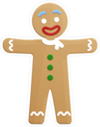 Happy Gingerbread Man Sticker