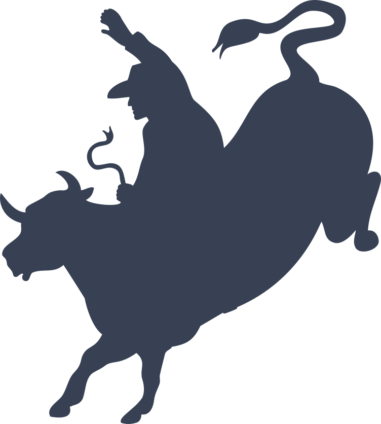 Order Your Hardy Cowboy Riding A Bull Sticker Today - Free Shipping!