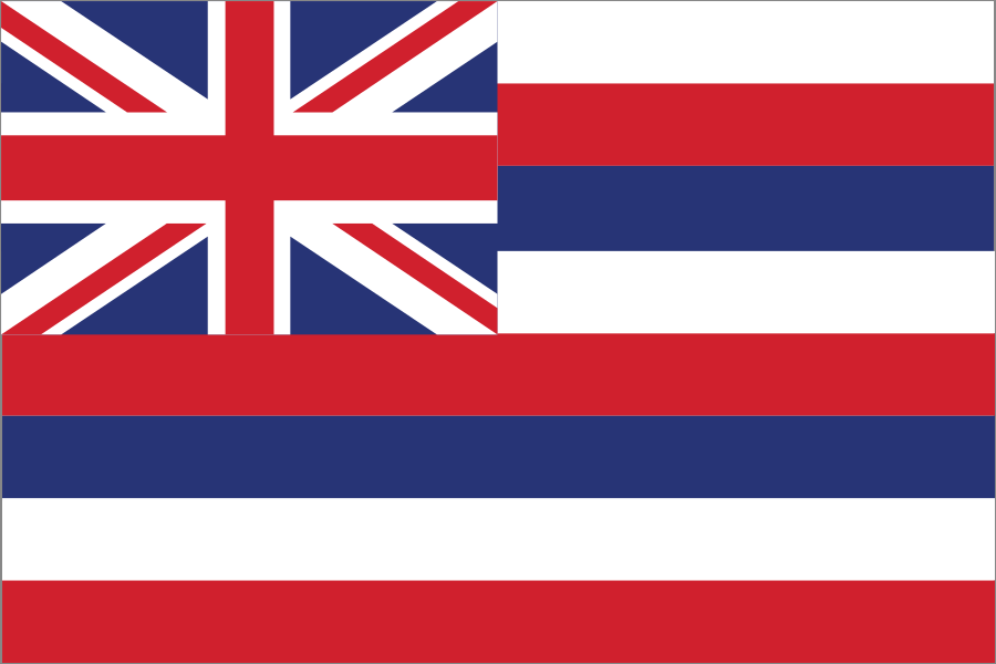 Vibrant, High-Quality Hawaii Hi State Flag Stickers
