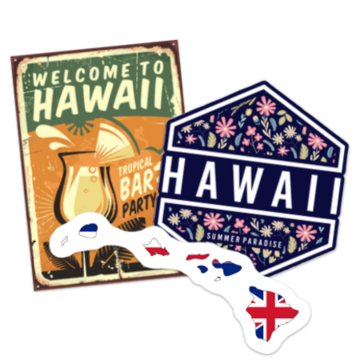 Hawaii State Stickers and Decals | Free Shipping