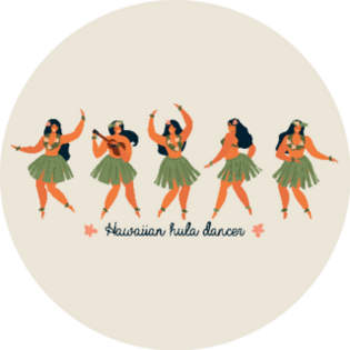 Hawaiian Dancer Stickers & Decals for Car | Car Stickers