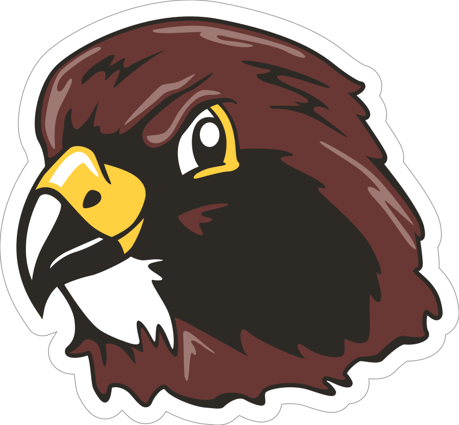 Hawk Head Mascot Sticker