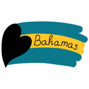Heart Bahamas Sign Sticker