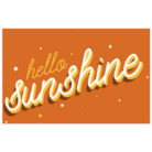 Hello Sunshine Lettering Rust Orange