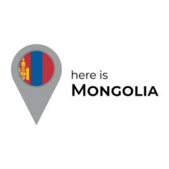 Here Is Mongolia National Flag Sticker