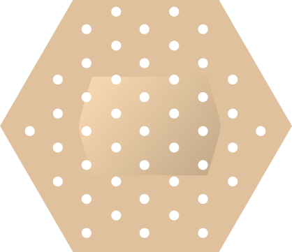 Vibrant, High-Quality Hexagon Band Aid Bandage Stickers