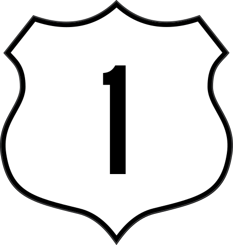 Highway 1 Sign Sticker Shipped Fast & Free!