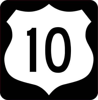 Highway Number Signs with Black Border Car Stickers