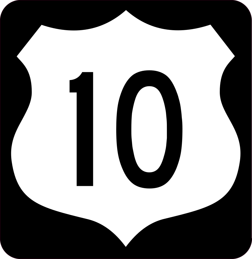 Highway 10 Sign With Black Border Magnet Shipped Fast & Free!