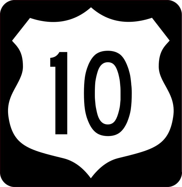 Highway 10 Sign With Black Border Magnet Shipped Fast & Free!