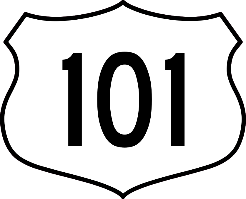 Highway 101 Sign Sticker Shipped Fast & Free!