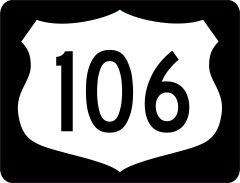 Highway 106 Sign With Black Border Sticker Shipped Fast & Free!