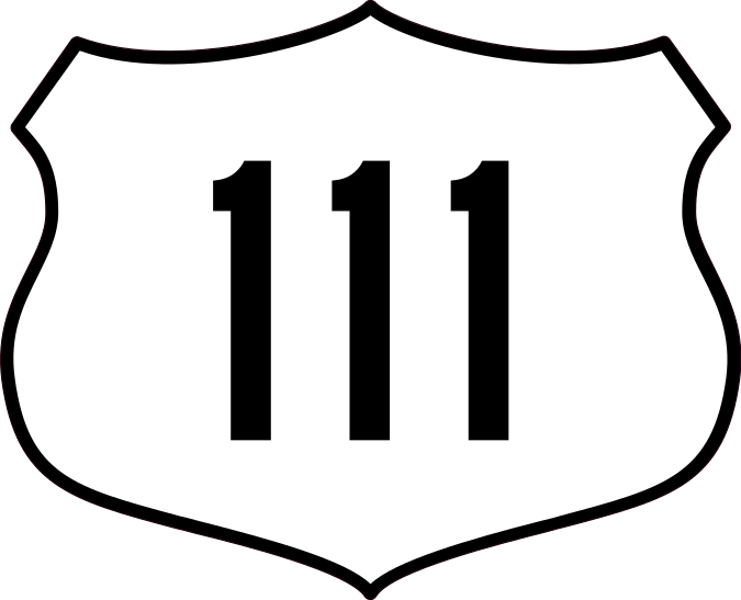 Highway 111 Sign Sticker