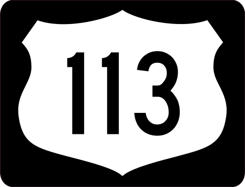 Vibrant, High-Quality Highway 113 Sign With Black Border Magnets