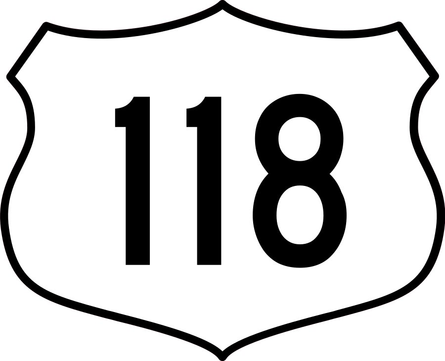 Highway 118 Sign Sticker - Fast Shipping & No Minimums