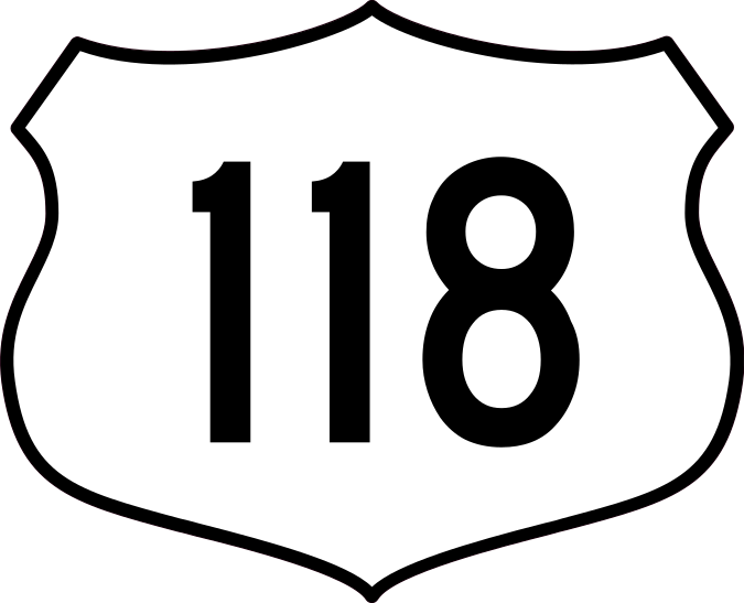 Highway 118 Sign Sticker - Fast Shipping & No Minimums