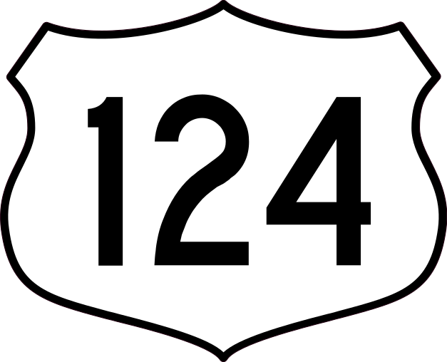 Highway 124 Sign Sticker - 50+ Color Options!