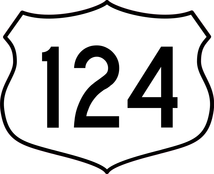 Highway 124 Sign Magnet