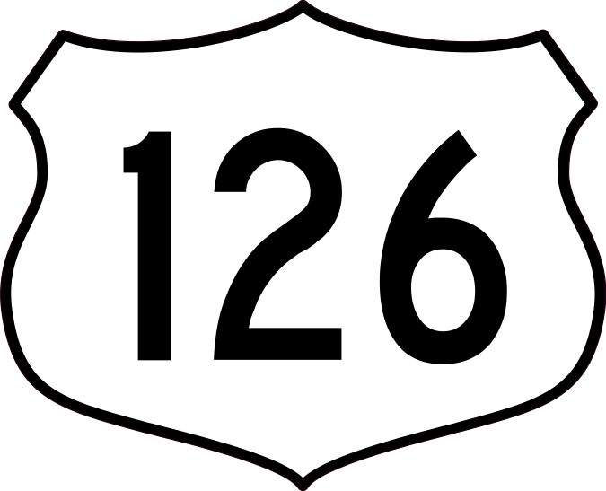 Highway 126 Sign Sticker