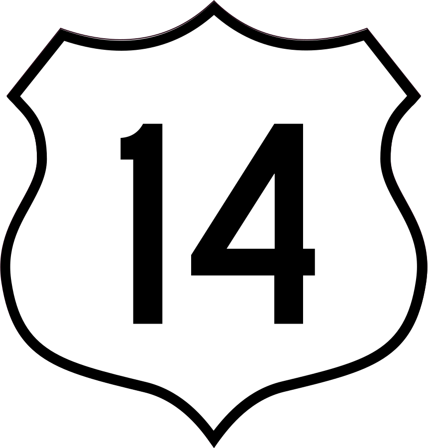Highway 14 Sign Sticker
