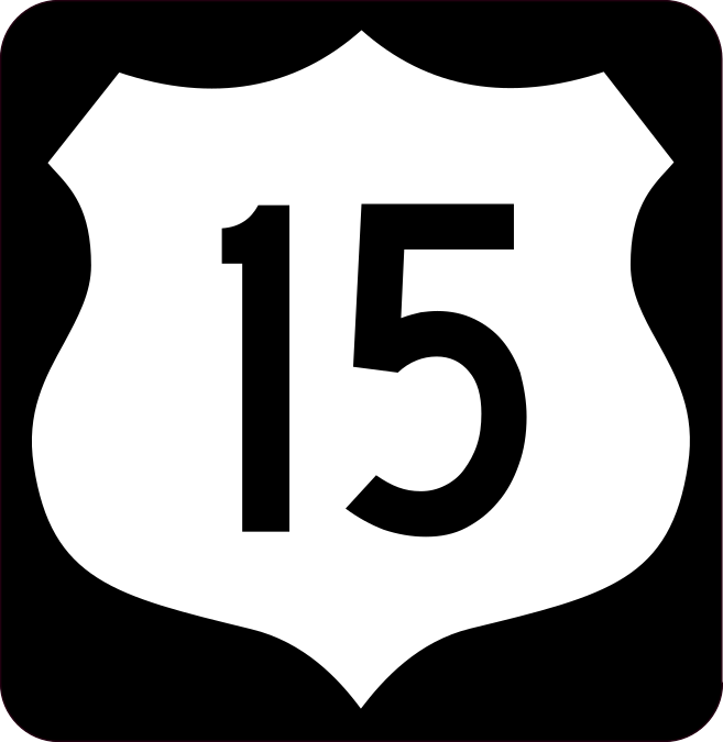 Highway 15 Sign With Black Border Magnet