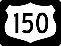 Highway 150 Sign With Black Border Sticker Shipped Fast & Free!