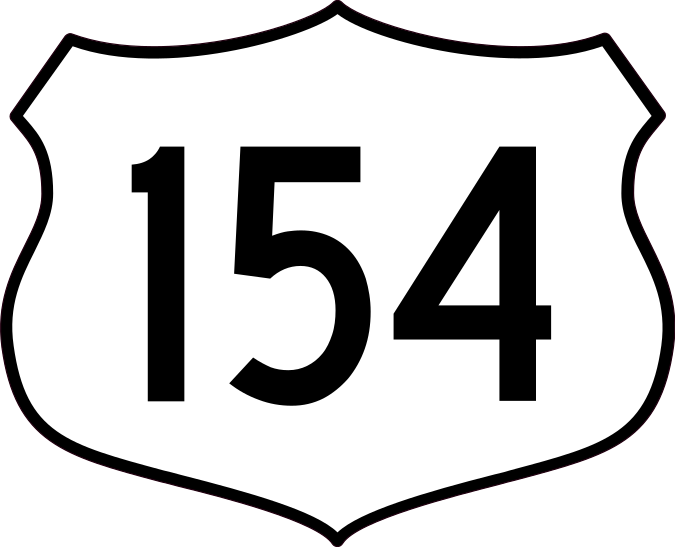 Highway 154 Sign Sticker