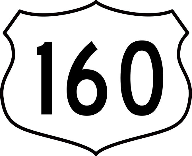Highway 160 Sign Sticker