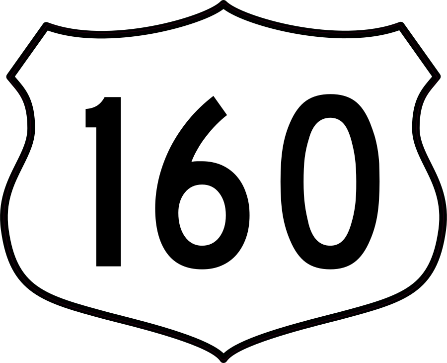 Highway 160 Sign Sticker