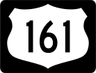 Vibrant, High-Quality Highway 161 Sign With Black Border Stickers