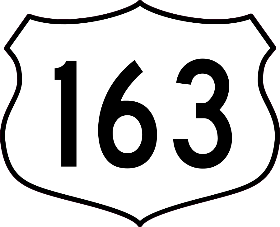 Highway 163 Sign Sticker - 50+ Color Options!