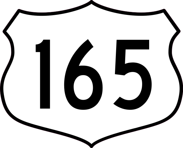 Highway 165 Sign Sticker - 50+ Color Options!