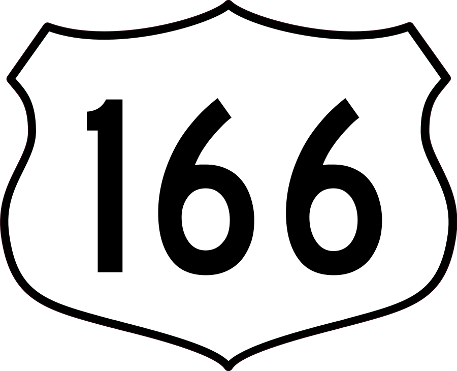 Highway 166 Sign Sticker